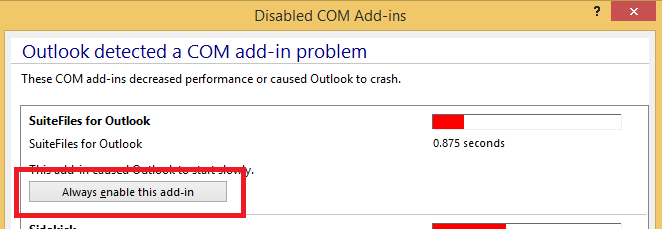 Common Outlook add-in Issues